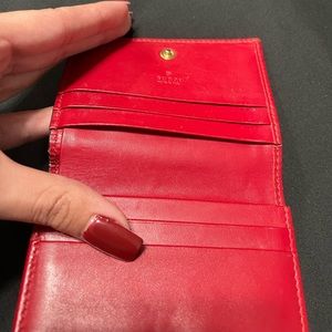 Gucci | Bags | Gucci Wallet Authentic Red Leather | Poshmark